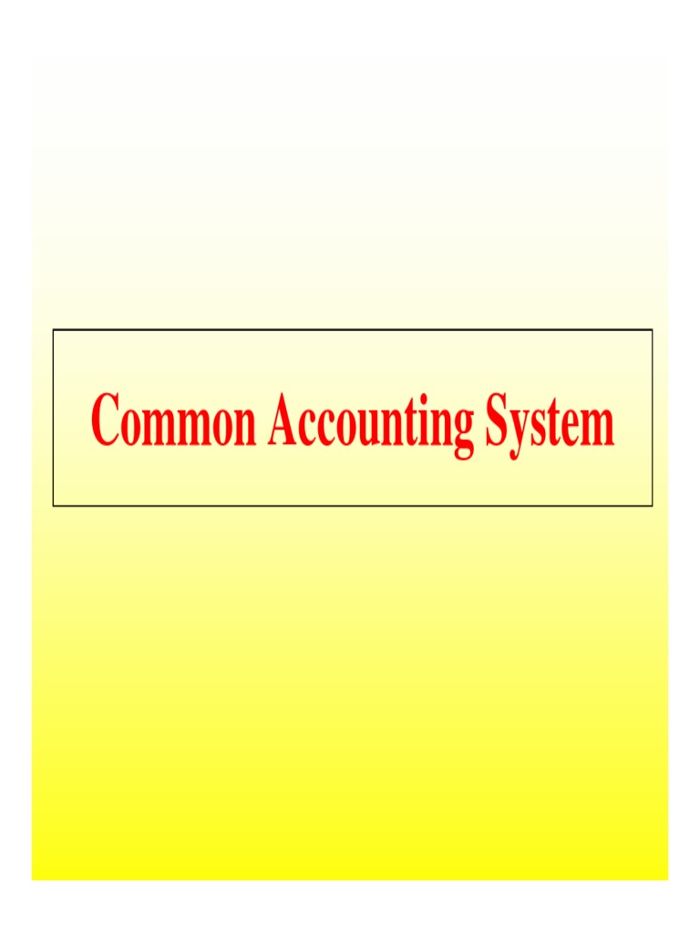 Common Accounting System | PDF | Debits And Credits | Income Statement