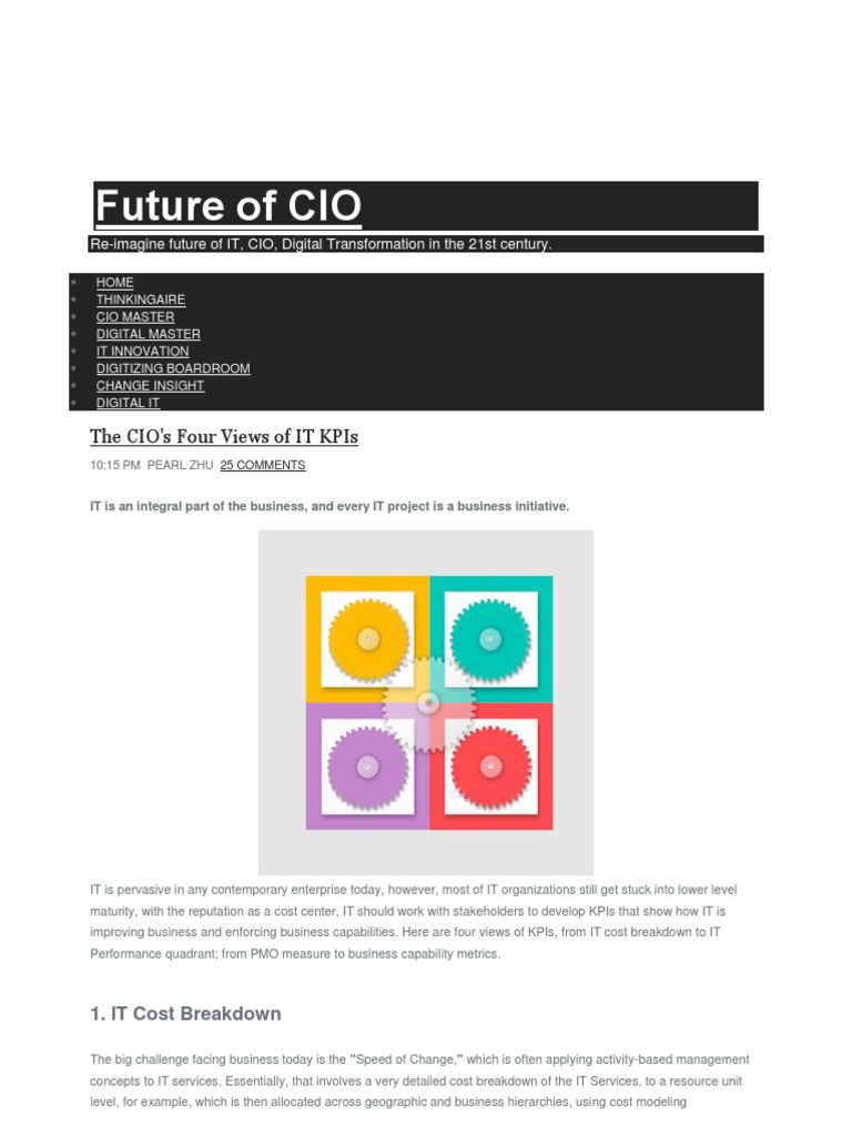 Future of CIO | PDF | Performance Indicator | Innovation