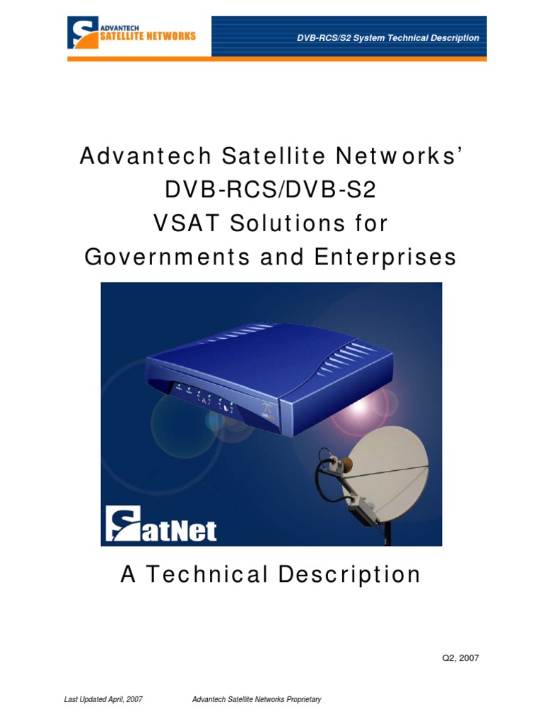Advantech Satellite Networks' Technical Description of their DVB-RCS/S2 ...