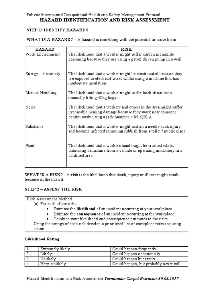 Hazard Identification Terminator PDF | PDF | Risk | Risk Assessment