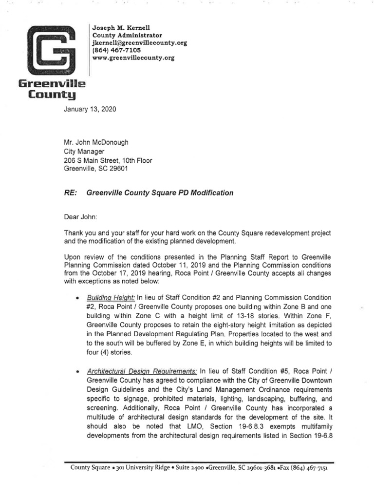 Jan. 13, 2020, Letter From Joe Kernell To John McDonough | PDF