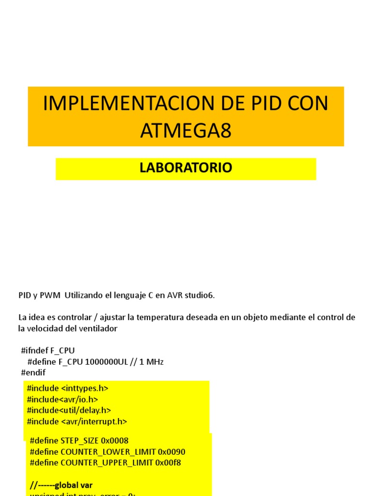 Implementacion de Pid Con Atmega8 | PDF | Ciencia de sistemas | Teoría de control