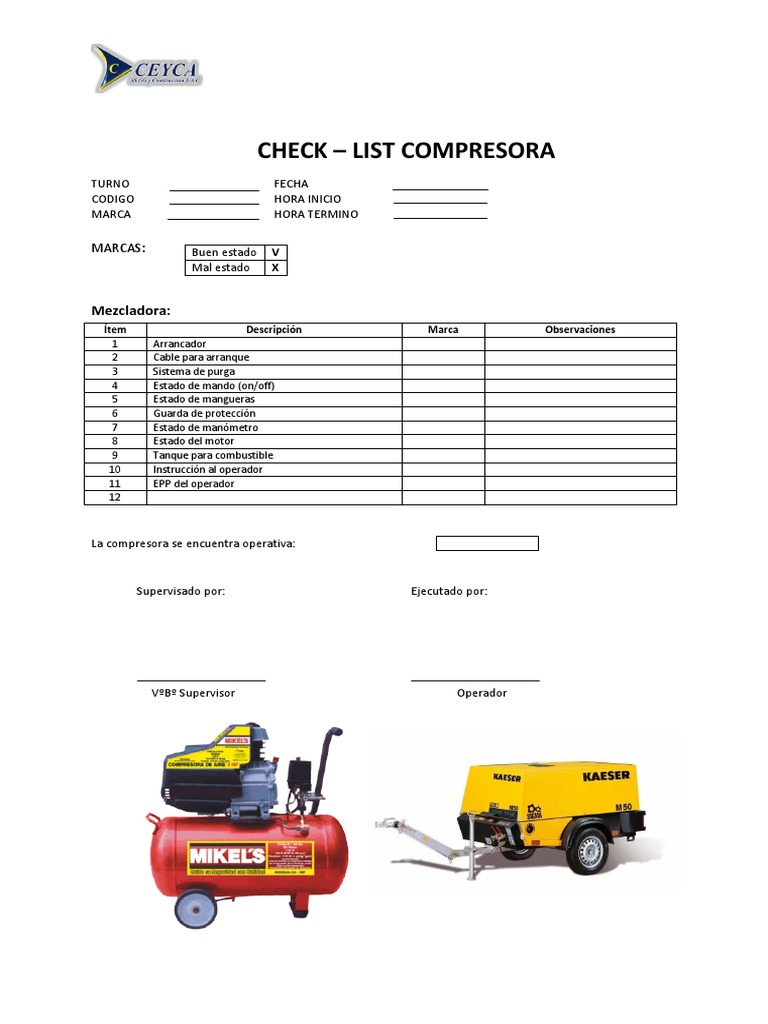 Check - List Compresora | PDF