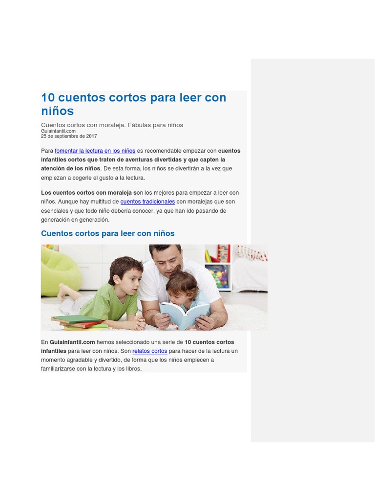 10 Cuentos Cortos para Niños | PDF | Fábula