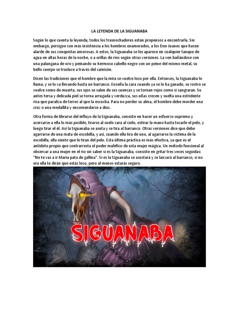 La Leyenda de La Siguanaba | PDF