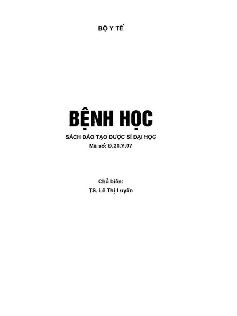 Benh Hoc - Ts Le Thi Luyen | PDF