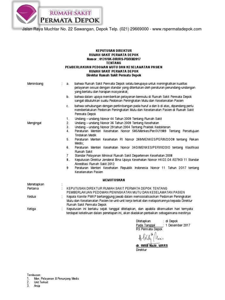 Regulasi Pedoman PMKP Revisi | PDF