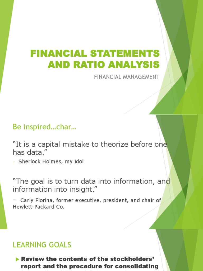 Financial Statements & Ratio Analysis Guide | PDF | Equity (Finance ...