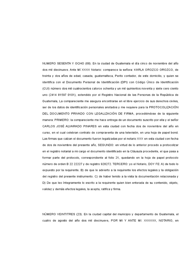 Acta de Protocolizacion | PDF | Ley común | Instituciones sociales