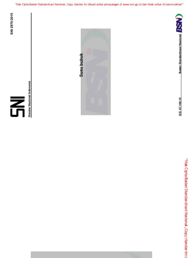 SNI 2970 2015 Susu Bubuk Dikonversi | PDF | Pengelolaan Keuangan & Uang