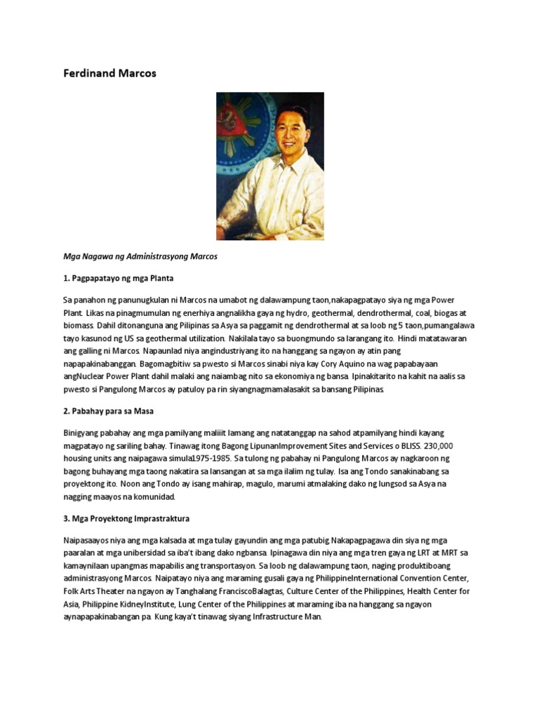 Ferdinand Marcos | PDF
