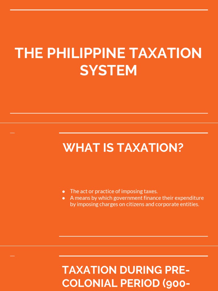 Philippine Taxation System | PDF | Government Finances | Payments