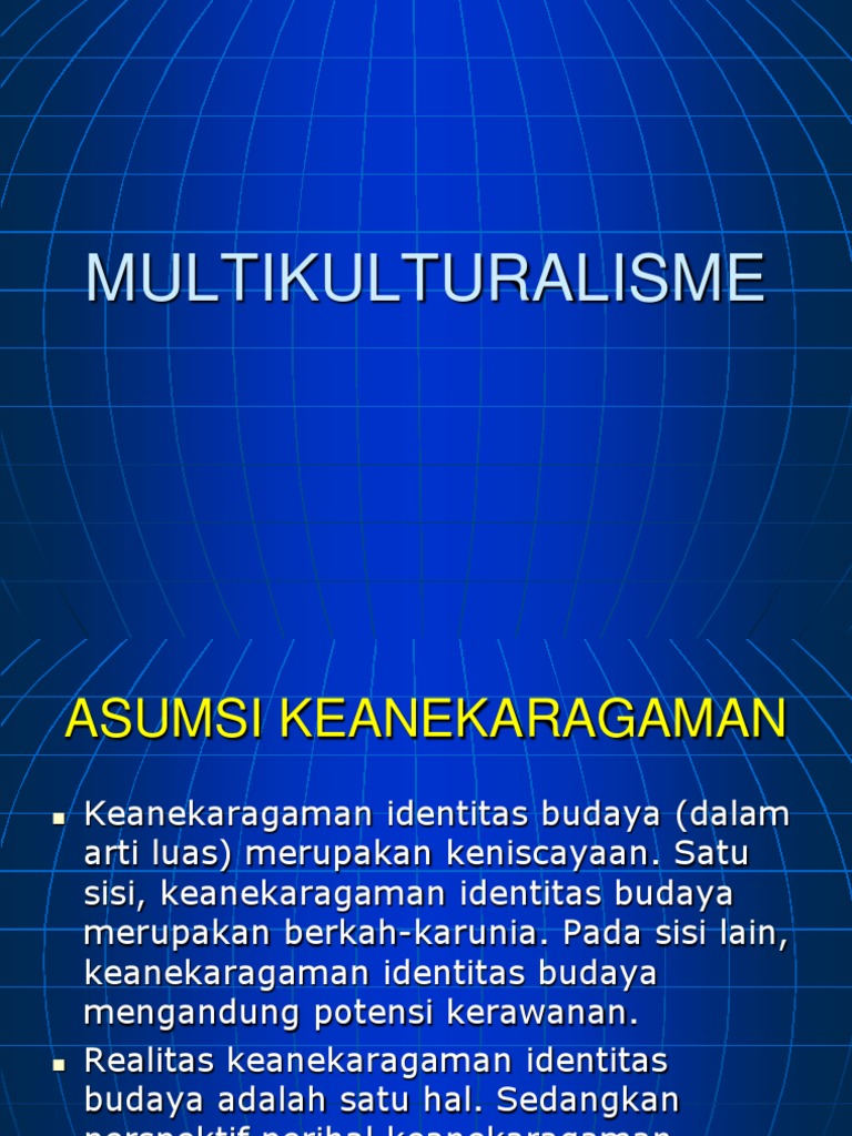 MULTIKULTURALISME | PDF | Ilmu Sosial | Sejarah