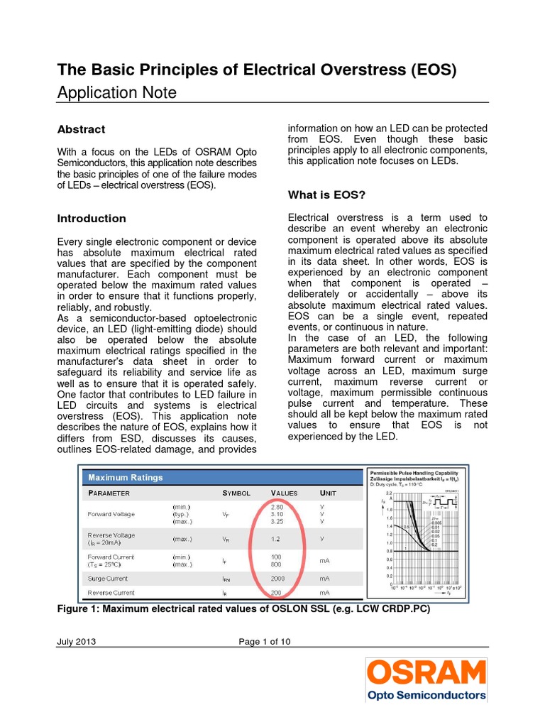 Understanding Electrical Overstress in LEDs | PDF | Light Emitting ...