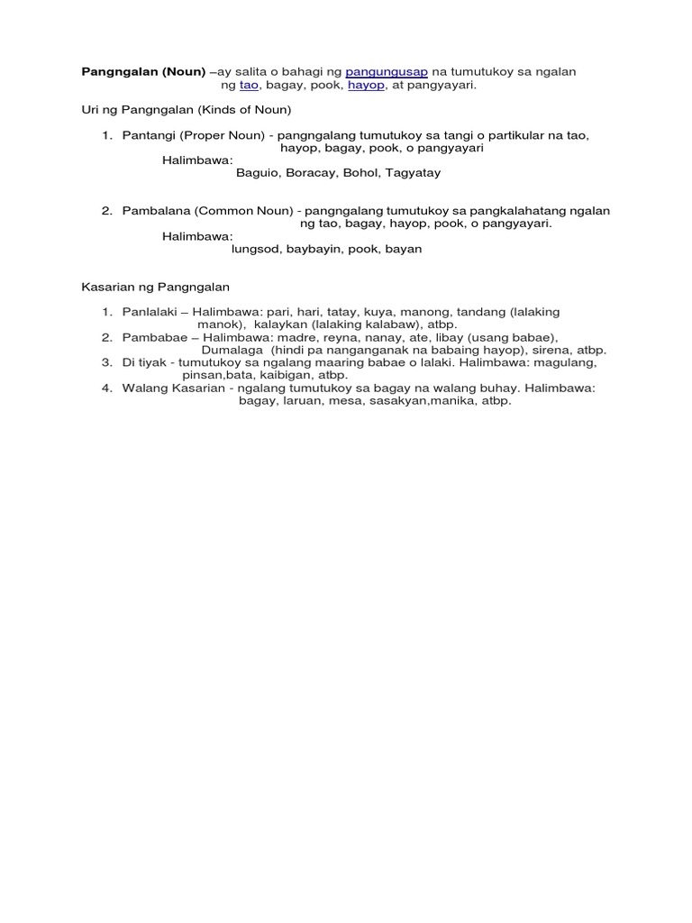 Filipino Tutorial | PDF