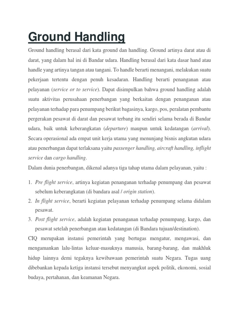 Ground Handling | PDF