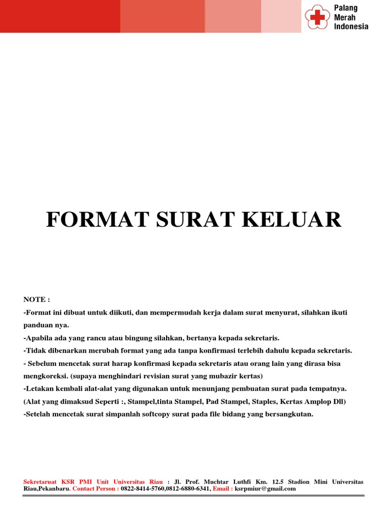 Format Surat Yang Benar | PDF