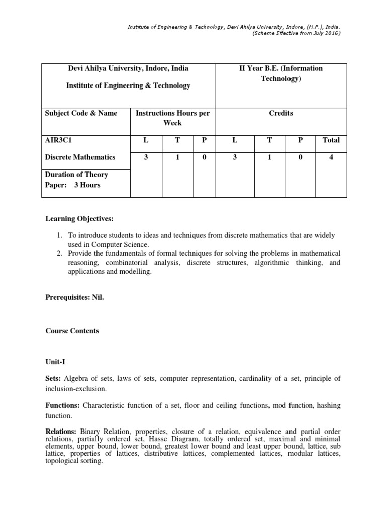 Discrete Mathamatics PDF | Download Free PDF | Discrete Mathematics ...