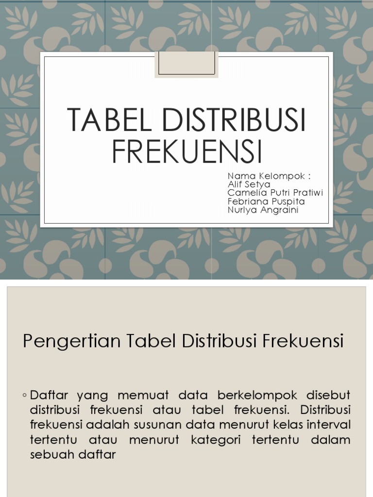 Perhatikan Tabel Distribusi Frekuensi Berikut - Vrogue.co Perhatikan Tabel Distribusi Frekuensi Berikut - Vrogue.co