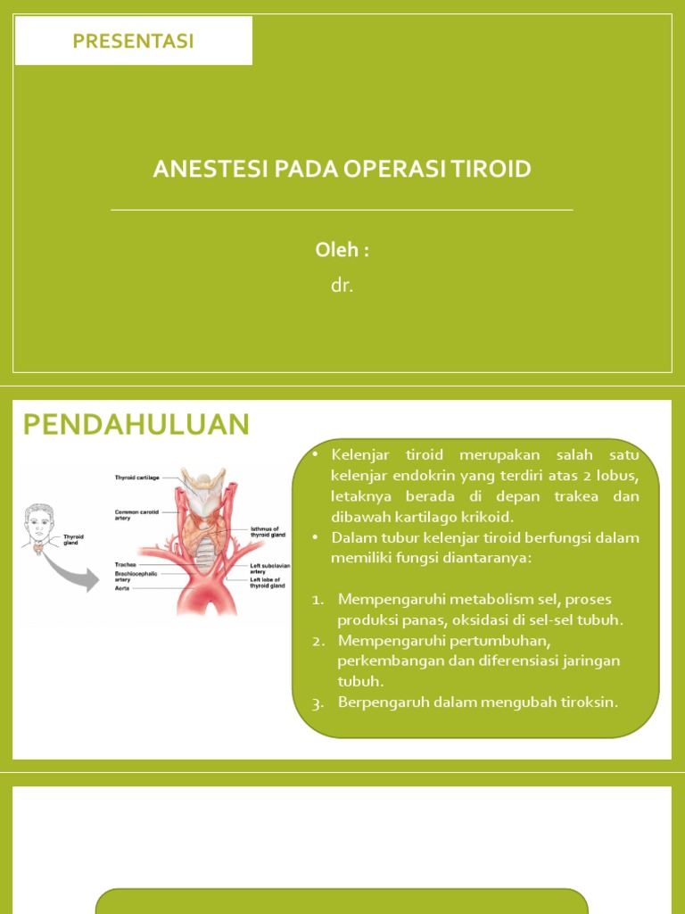 Anestesi Pada Operasi Tiroid | PDF | Pengembangan Diri | Kesehatan Holistik