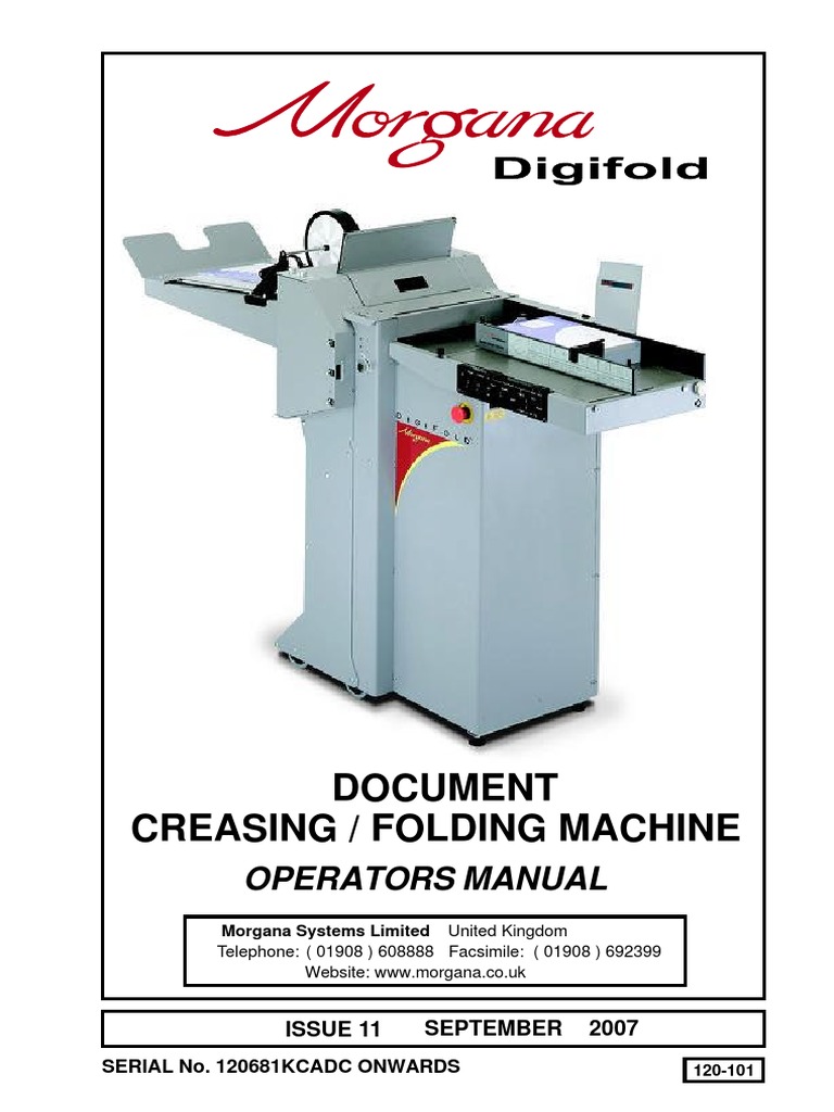 Digifold Operators Manual Issue 11 | PDF | Paper | Switch