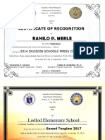 Sample School Presscon Certificate | PDF | News Media | Philippines