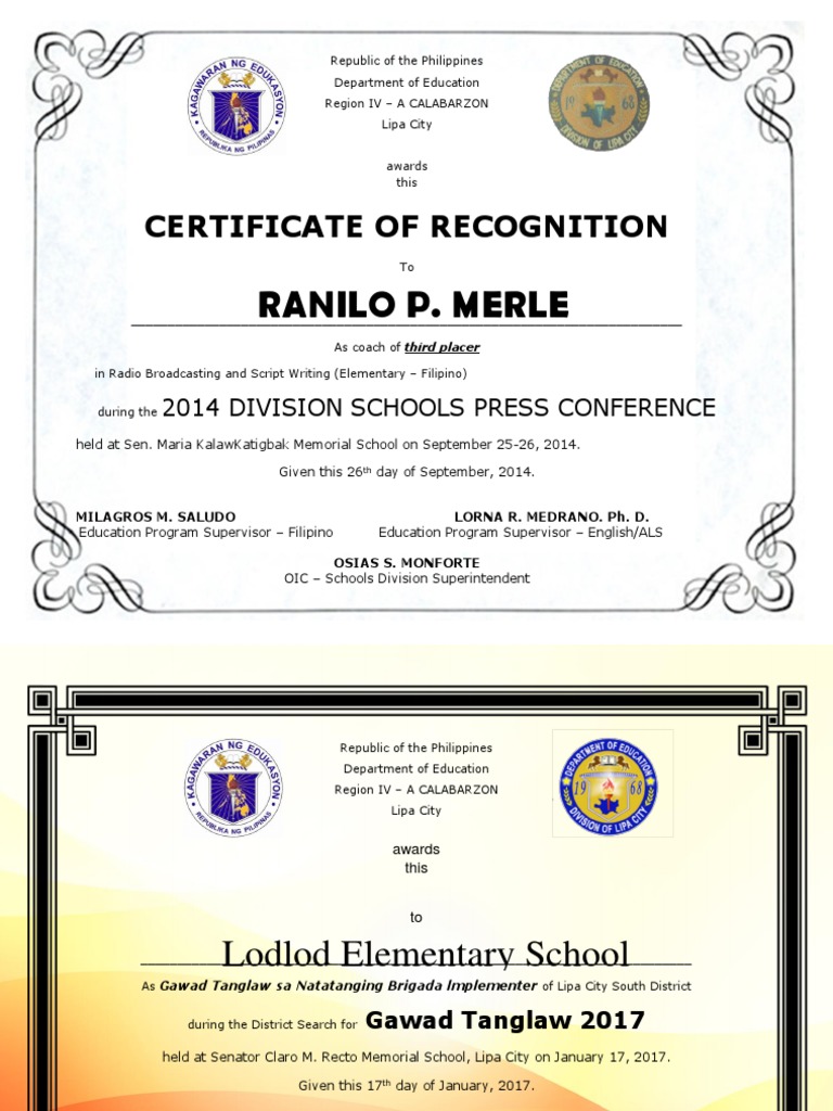 Journalism Certificate | PDF | Philippines | Further Education