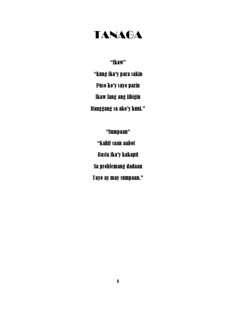 TANAGA | PDF