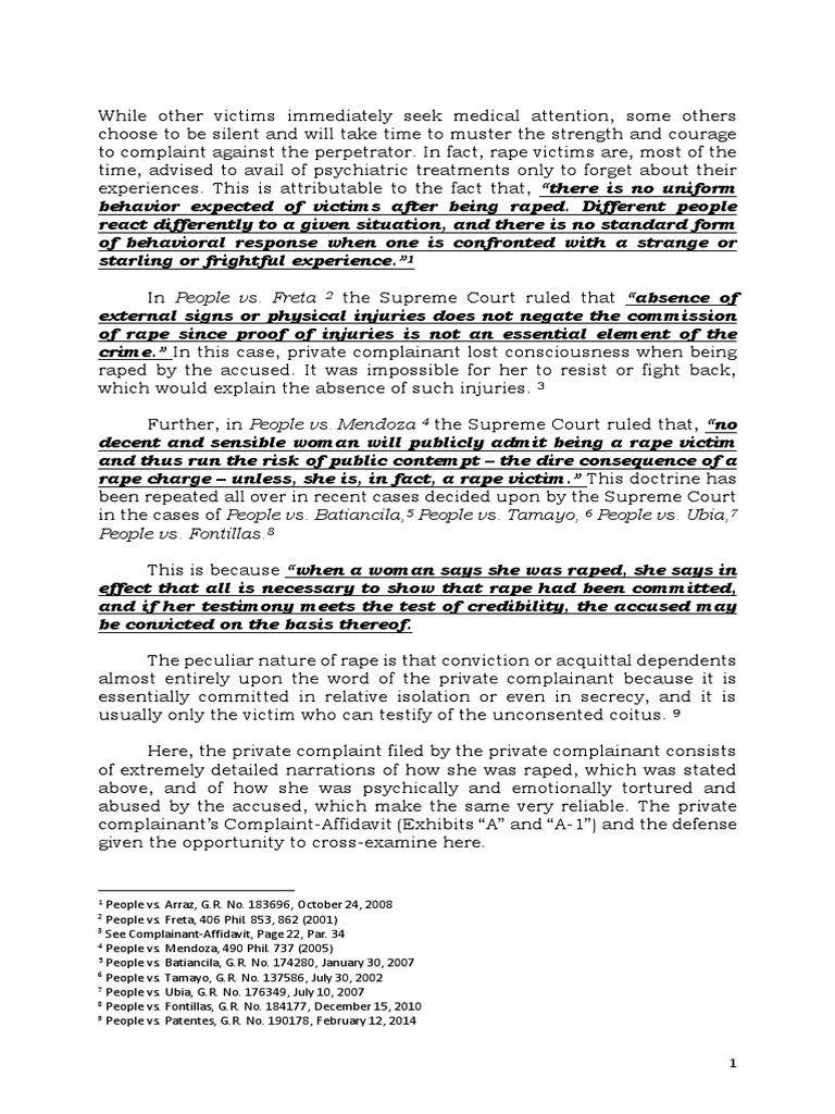 Jurisprudence Of Rape Case Pdf Rape Common Law