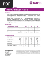 Hyprox Hydrogen Peroxide: Technical Data Sheet | PDF | Hydrogen ...