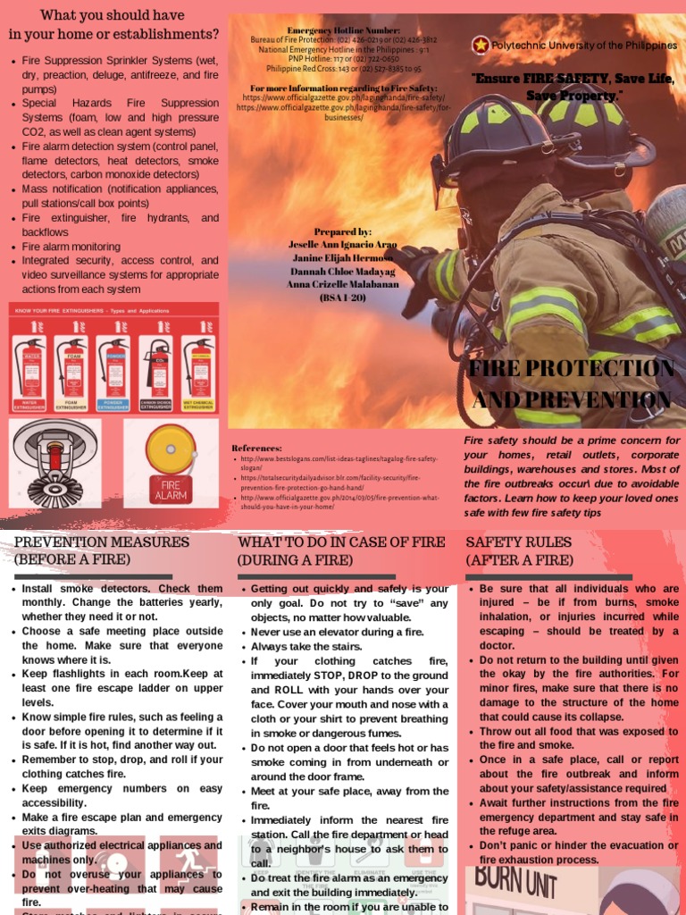 Fire Prevention Brochure | Download Free PDF | Fire Safety | Fire ...