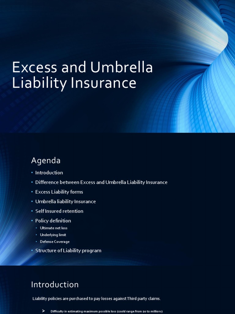 Excess and Umbrella Liability Insurance | PDF | Liability Insurance ...