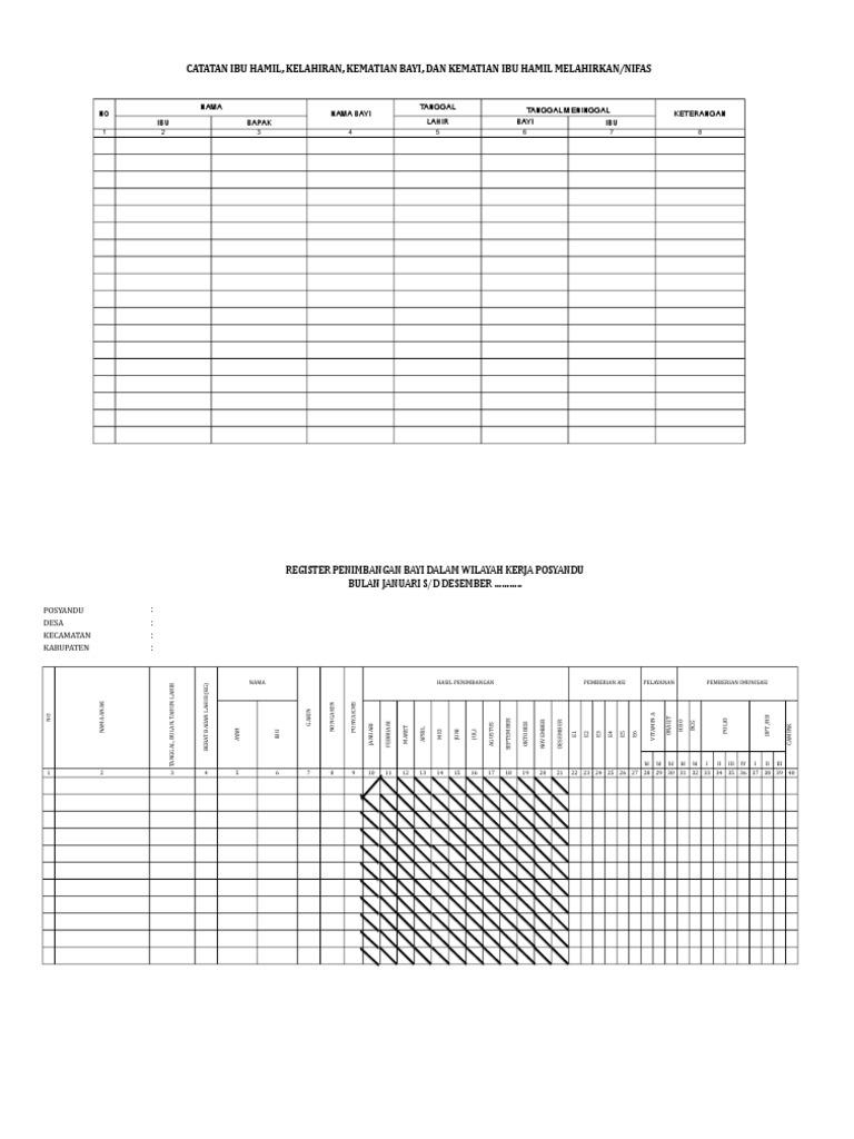 Format Sip-6 Posyandu 2019 | PDF