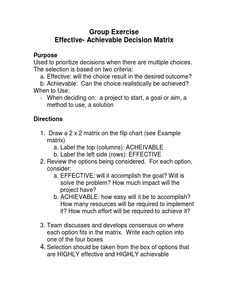 GE Effective Achievable Matrix - Final | PDF