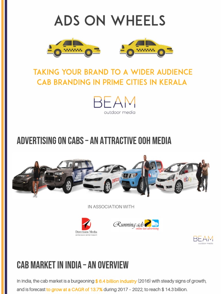 Cab Branding Proposal | PDF | Taxicab | Advertising