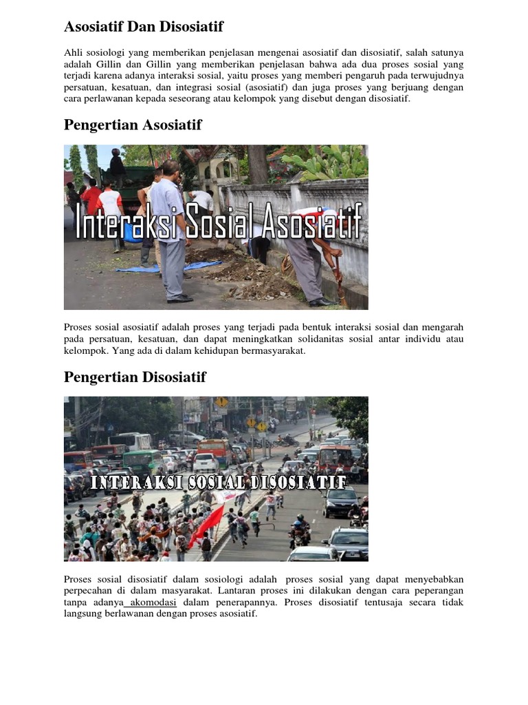 Asosiatif Dan Disosiatif | PDF