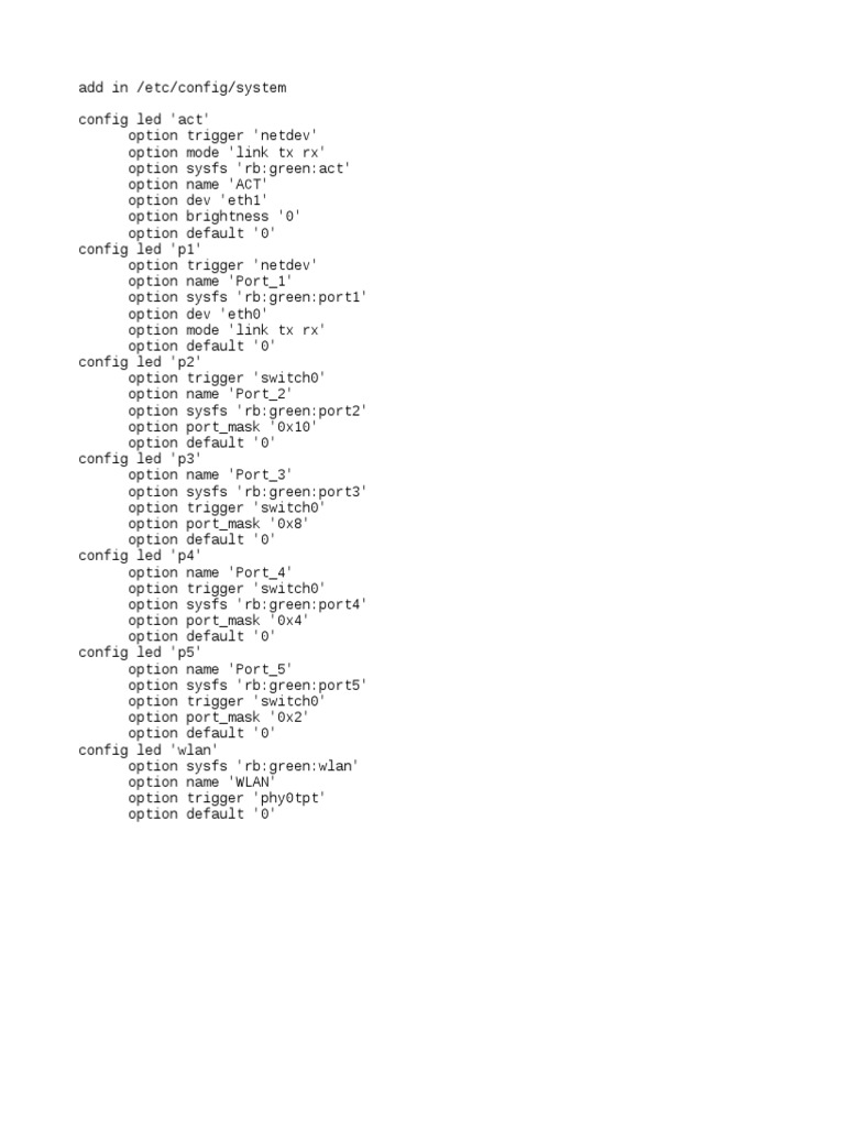 OpenWrt LED Configuration Guide | PDF | Teaching Methods & Materials ...