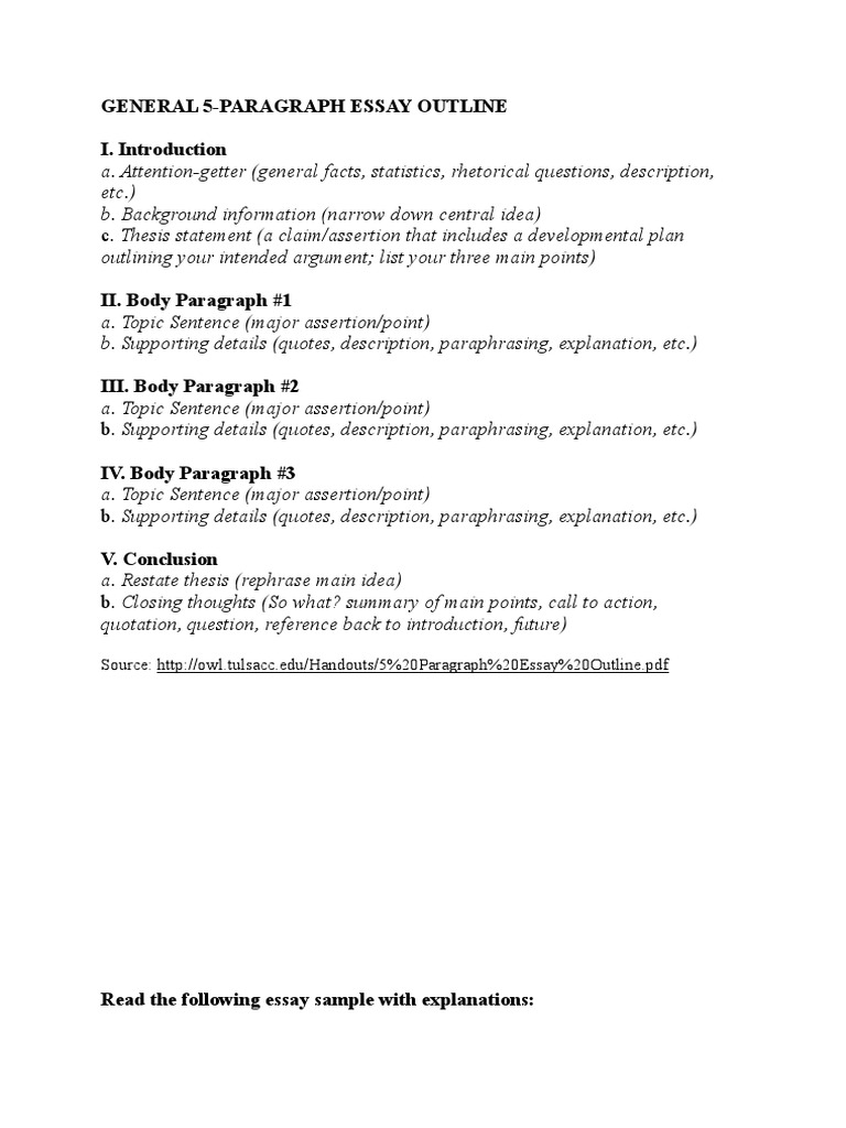Five Paragraph Essay | PDF | Cats | Essays