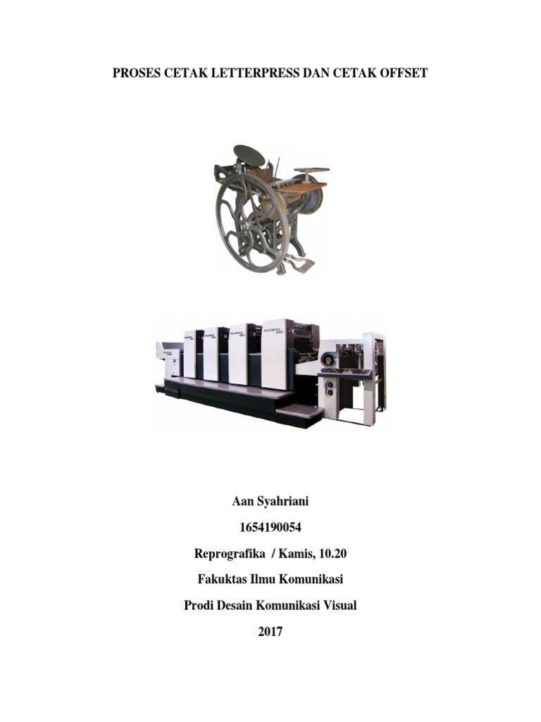 Proses Cetak Letterpress Dan Cetak Offset | PDF