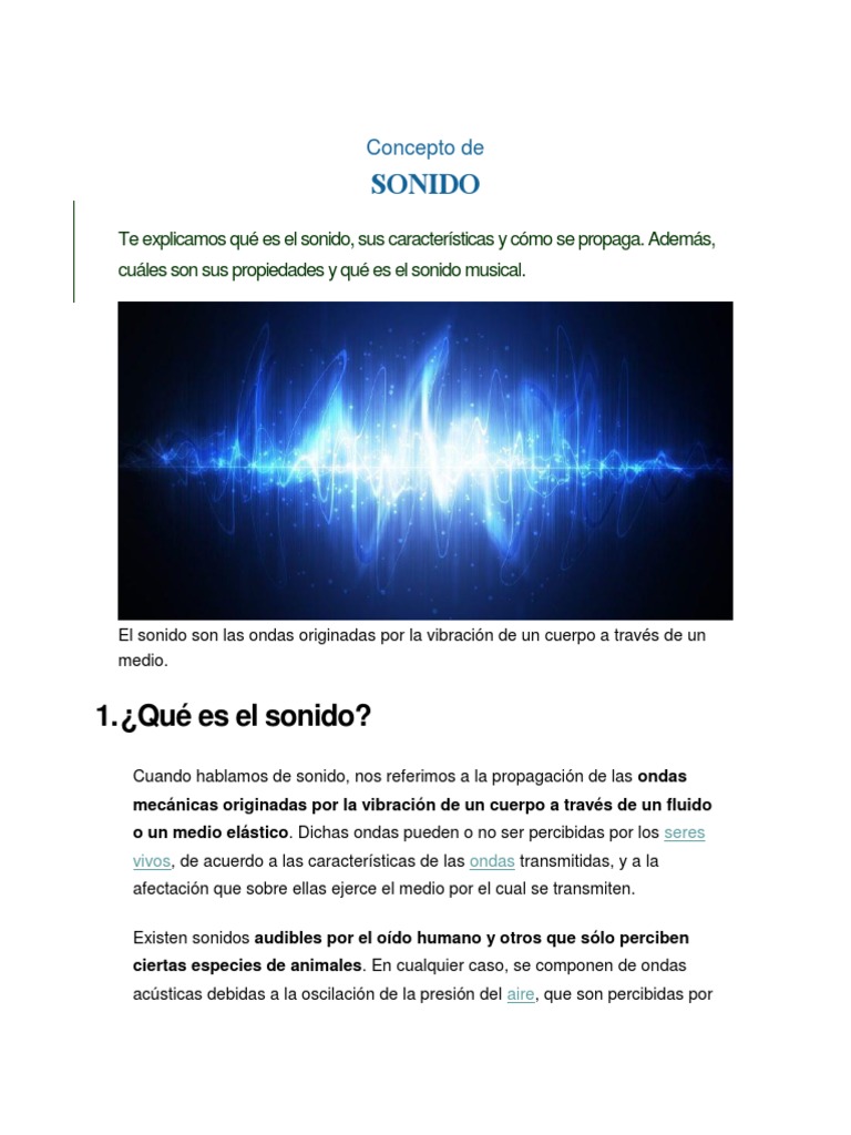 Concepto de Sonido | PDF | Sonido | Olas