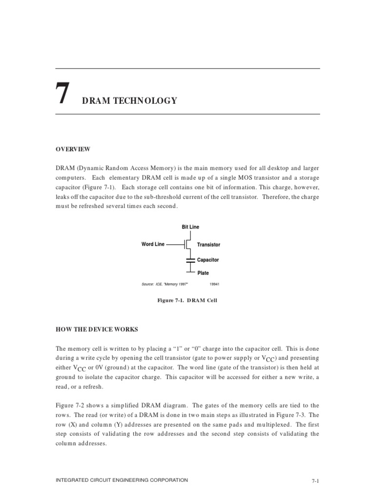 DRAM Technology | PDF | Dynamic Random Access Memory | Random Access Memory