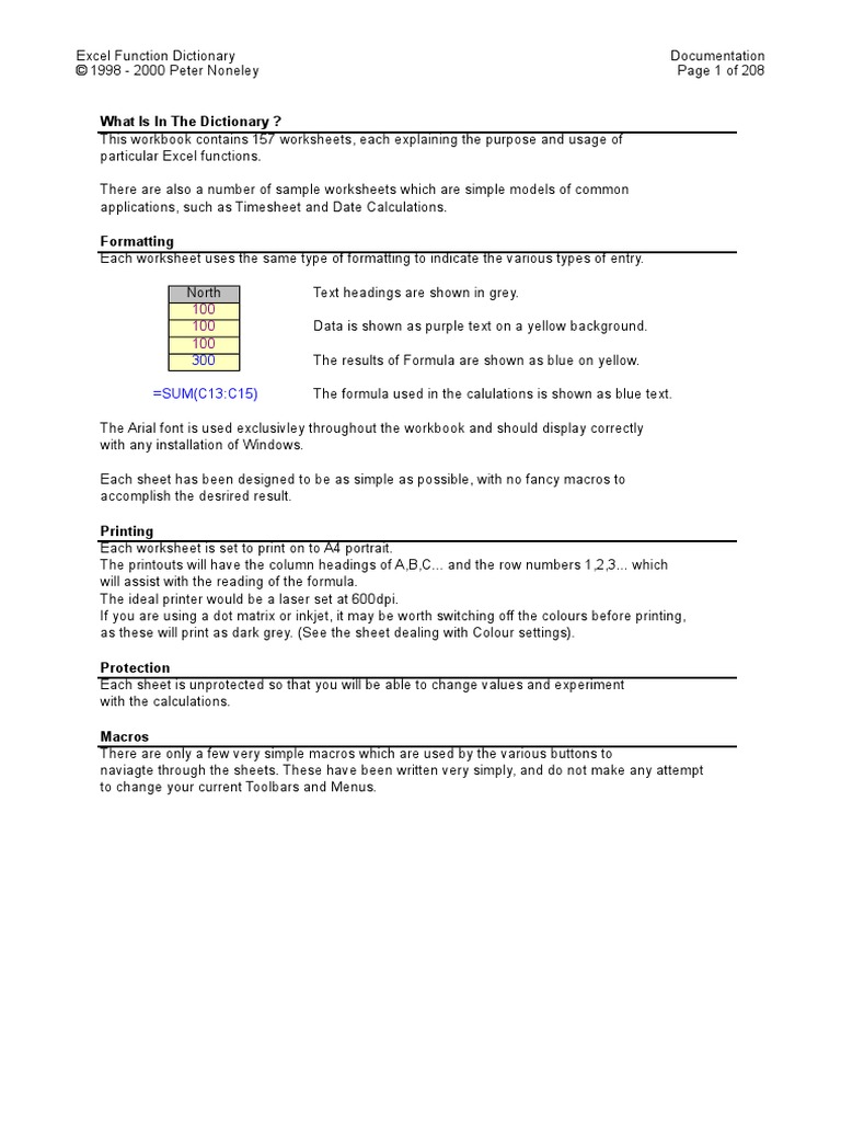 Excel Formulas | PDF | Numbers | Statistics