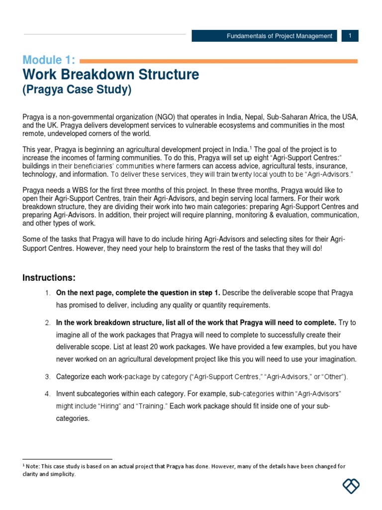 Module 1 Work Breakdown Structure Pragya PDF | PDF | Business