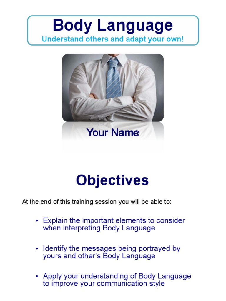 Body Language Training | PDF | Body Language | Gesture