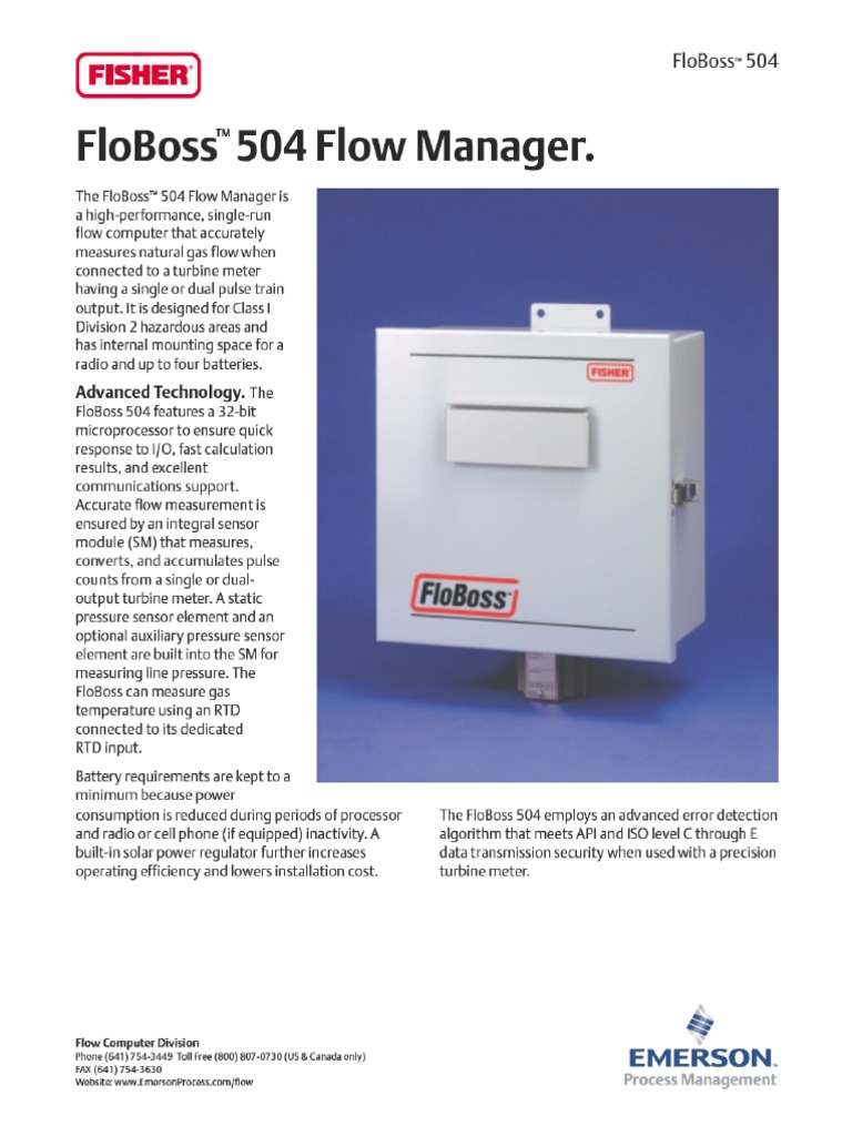 D350689X012 - FloBoss 504 Flow Manager | PDF