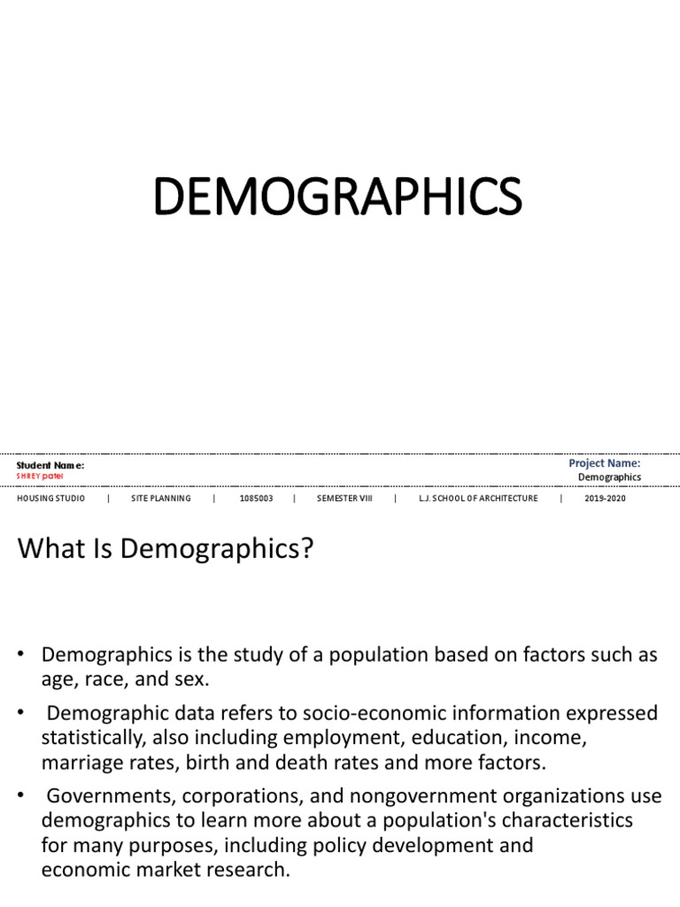 DEMOGRAPHICS | PDF | Demography | Business