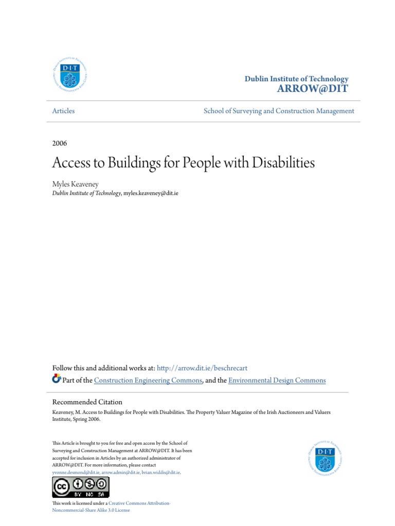 Access To Buildings For People With Disabilities | PDF | Accessibility ...