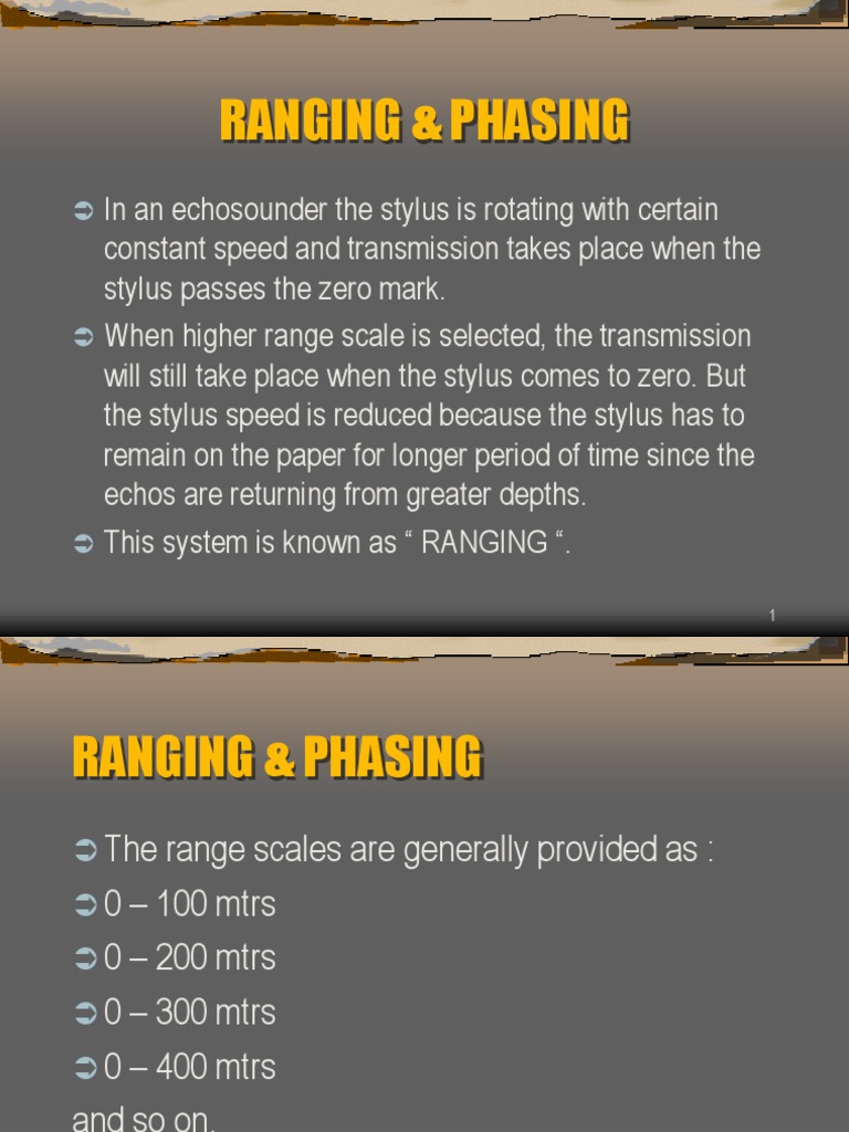 An Explanation of Ranging and Phasing Systems for Echosounders | PDF ...