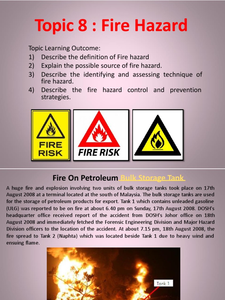 Evaluating and Controlling Fire Hazards in Petroleum Bulk Storage ...