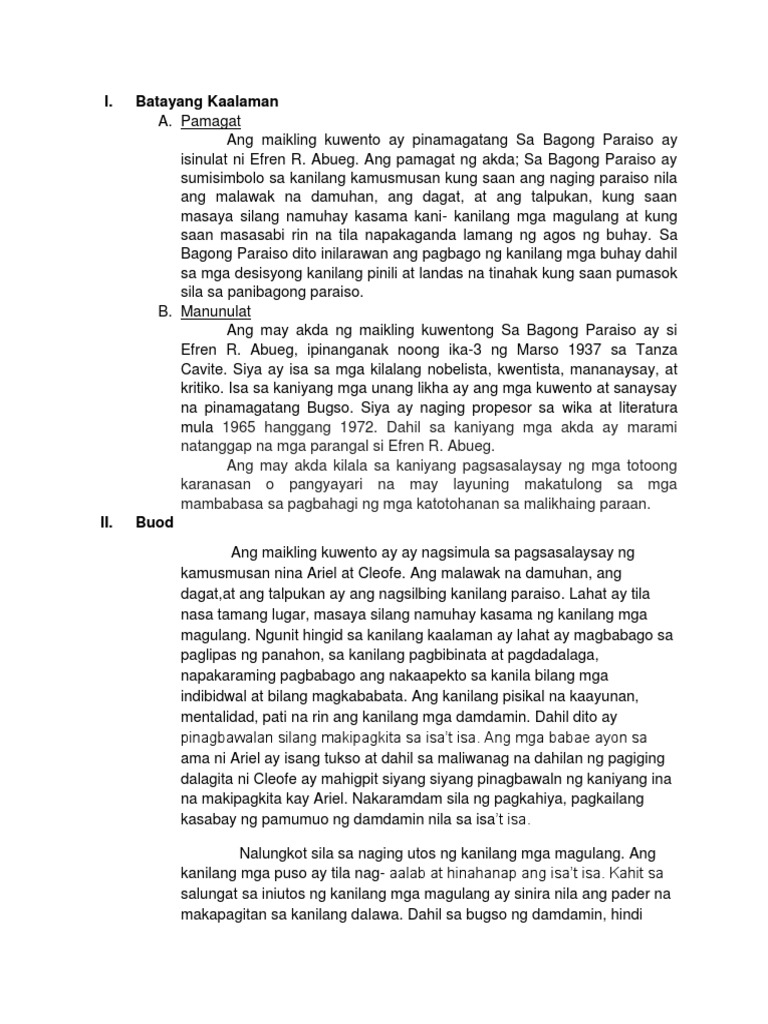 Sa Bagong Paraiso | PDF